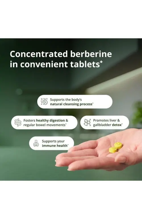 METAGENICS Concentrated Berberine Intestinal Support Supplement 180 Tablets