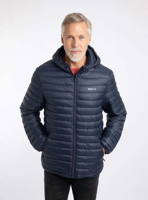 WEIRD FISH Flete Showerproof Padded Jacket - Navy