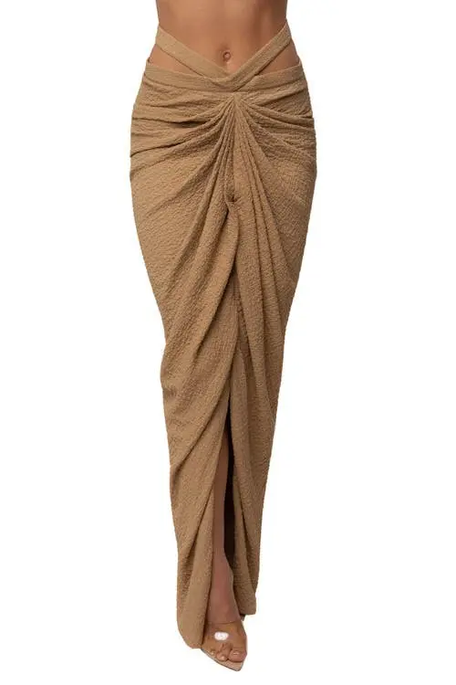 JLUXLABEL Cabana Slit Maxi Skirt