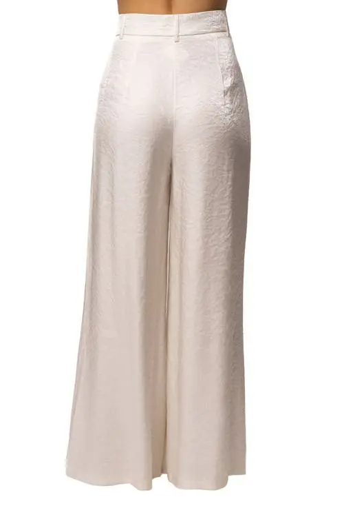 JLUXLABEL Monaco Wide Leg Trouser - Ivory