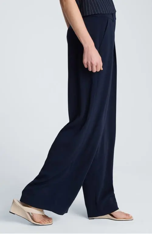 KENNETH COLE Double Pleated High Waist Wide Leg Pants
