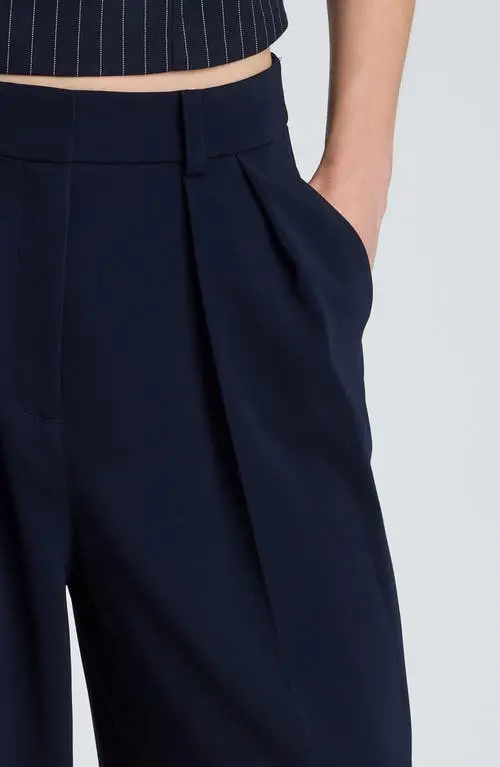 KENNETH COLE Double Pleated High Waist Wide Leg Pants