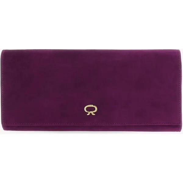 GIANVITO ROSSI Monica Clutch Bag - Purple Suede