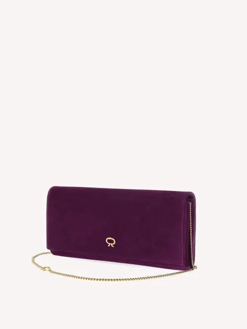 GIANVITO ROSSI Monica Clutch Bag - Purple Suede