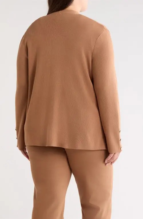 Anne Klein Open Front Cardigan - Vicuna