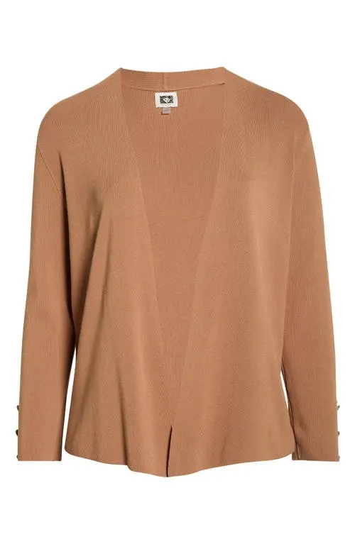 Anne Klein Open Front Cardigan - Vicuna