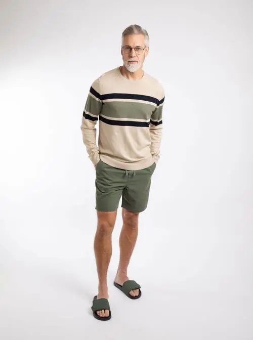 WEIRD FISH Ryker Stripe Crew Neck Jumper