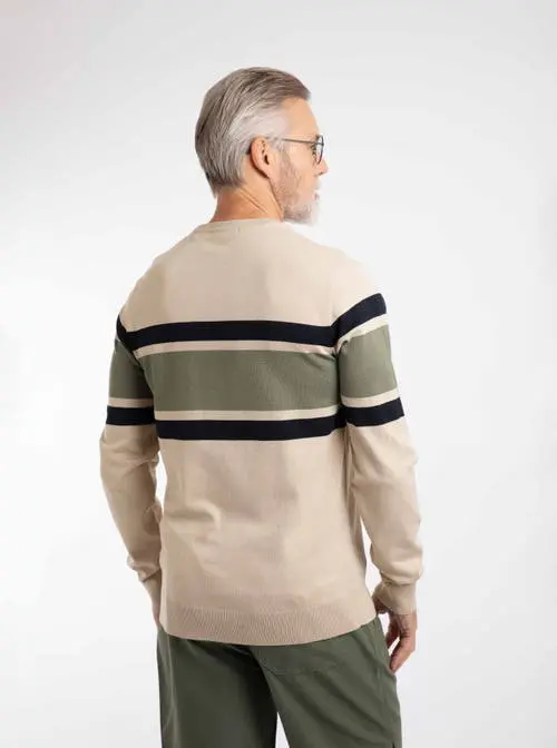 WEIRD FISH Ryker Stripe Crew Neck Jumper