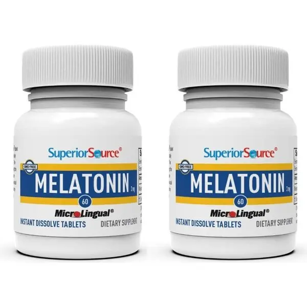 SUPERIOR SOURCE Melatonin Chamomile Fast-dissolving Sleep Support Tablets