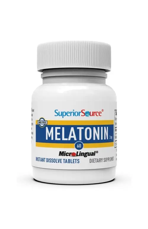 SUPERIOR SOURCE Melatonin Chamomile Fast-dissolving Sleep Support Tablets