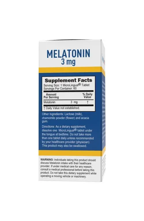 SUPERIOR SOURCE Melatonin Chamomile Fast-dissolving Sleep Support Tablets