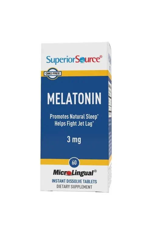 SUPERIOR SOURCE Melatonin Chamomile Fast-dissolving Sleep Support Tablets