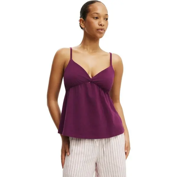 Cotton:on Dreamy Soft Triangle Cami - Blackcurrant
