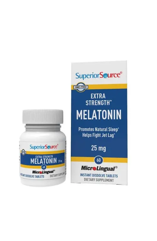 SUPERIOR SOURCE Extra Strength Melatonin Instant Dissolve Tablets