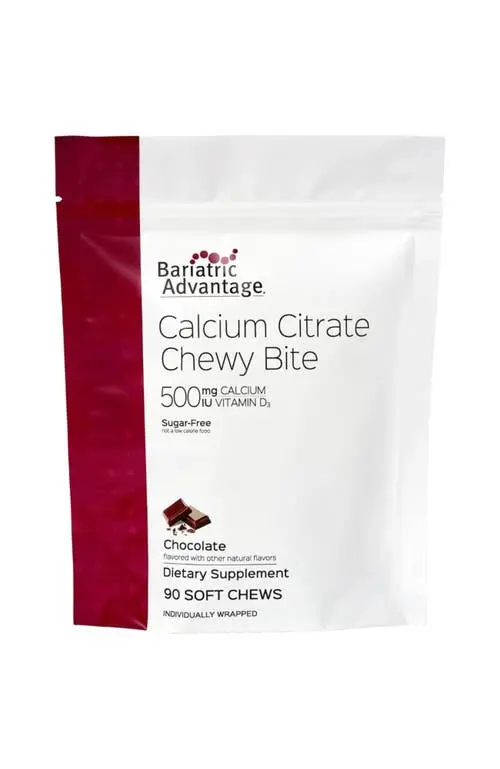 BARIATRIC ADVANTAGE Calcium Citrate Chewy Bites 500 Mg Highly Absorbable Vitamin D3 Supplement 90 Count - None