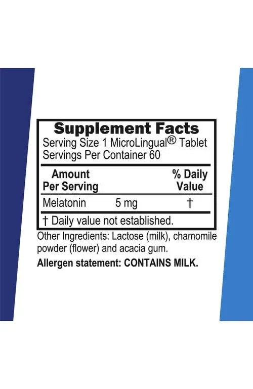 SUPERIOR SOURCE Melatonin Fast-dissolving Micro Tablets With Chamomile