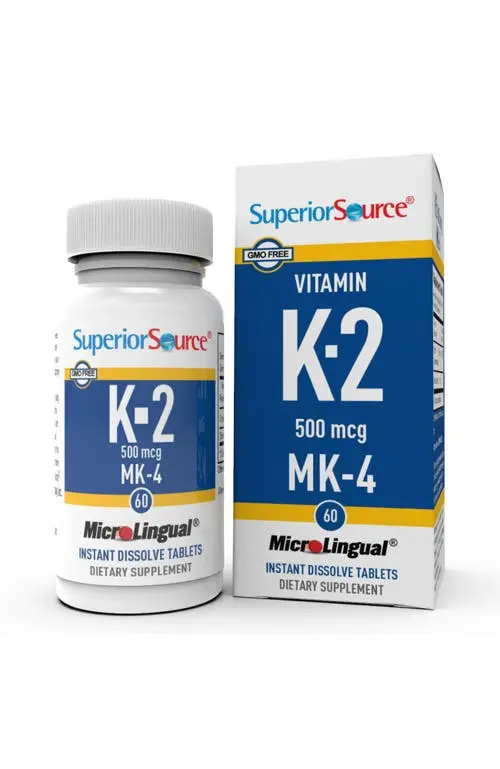 SUPERIOR SOURCE Vitamin K2 Mk-4 Menaquinone-4 Microlingual Tablets