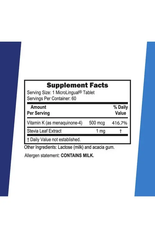 SUPERIOR SOURCE Vitamin K2 Mk-4 Menaquinone-4 Microlingual Tablets