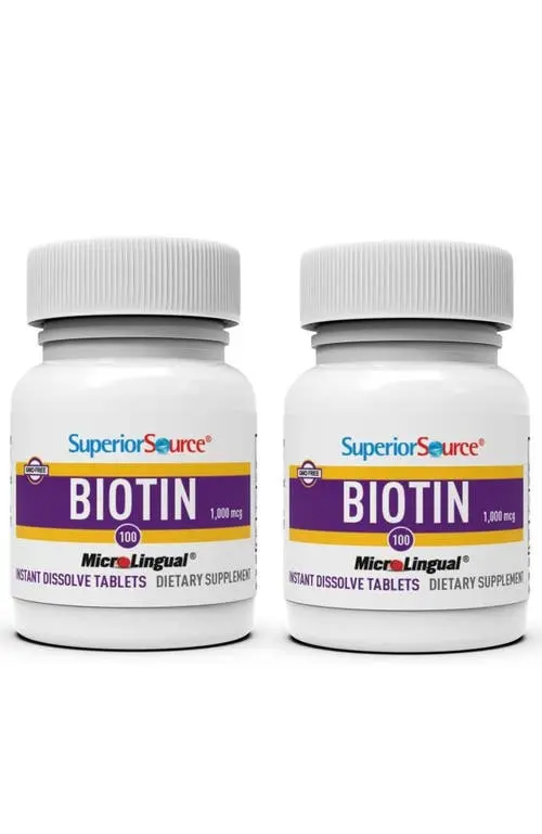 SUPERIOR SOURCE Biotin Microlingual Instant Dissolve Tablets - White