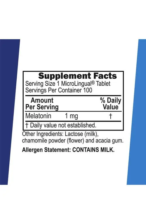 SUPERIOR SOURCE Melatonin Micro Tablets With Chamomile Sleep Support