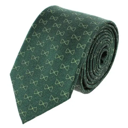 Trafalgar Signature Logo Silk Neck Tie - Hunter Green