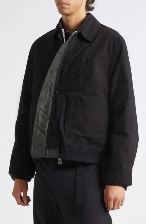 Sacai Reversible Nylon Twill & Ripstop Jacket