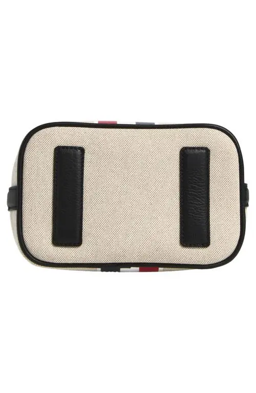 Thom Browne Stripe Cotton Canvas Bucket Bag