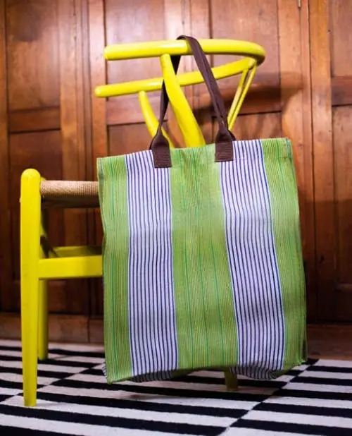 BRITISH COLOUR STANDARD Woven Market Shopper - Doge/pearl/grass