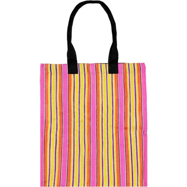 BRITISH COLOUR STANDARD Woven Market Shopper - Rose/sage/yellow