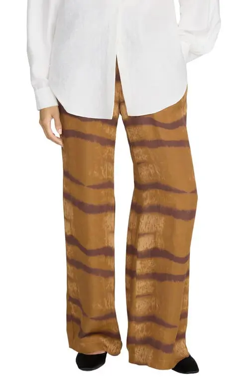 FRAME Silk Lounge Pants With Tiger Print