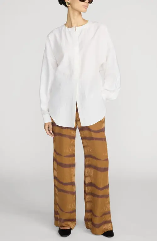 FRAME Silk Lounge Pants With Tiger Print