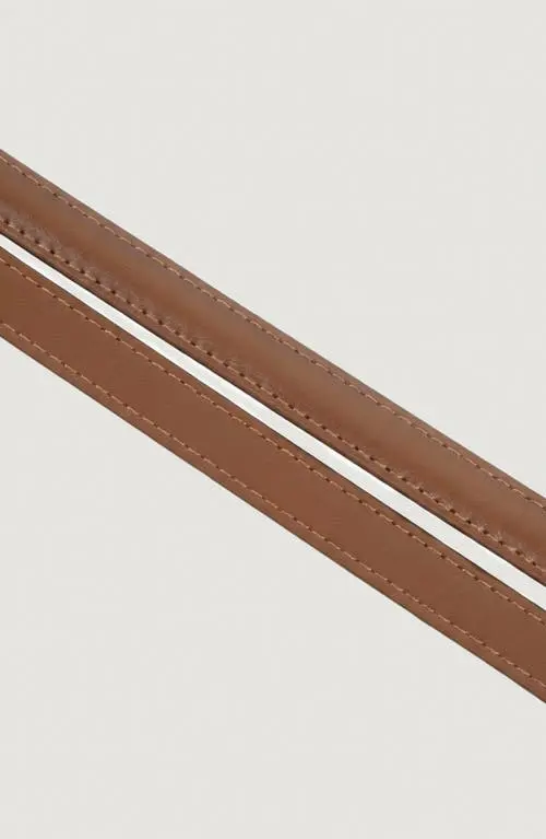 MODENAIRE Knot Buckle Leather Belt - Bronze