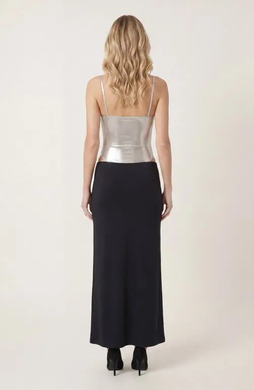 MODENAIRE Metallic Sculpted Strap Bodysuit