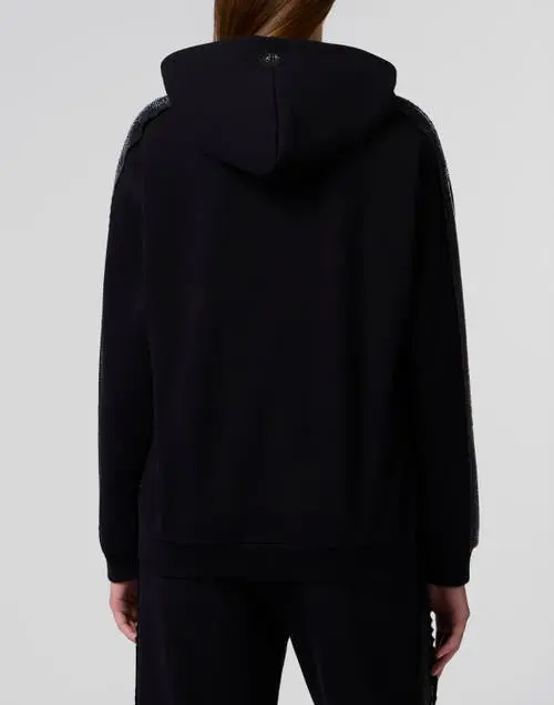 Philipp Plein Zip-up Hoodie With Rhinestone Embellishments