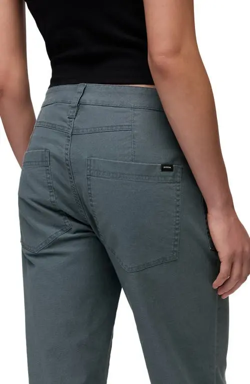 Prana Suton Mid Rise Organic Cotton Blend Ankle Pants - Grey Blue