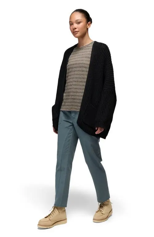 Prana Suton Mid Rise Organic Cotton Blend Ankle Pants - Grey Blue