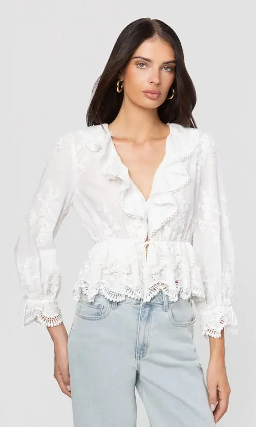 Generation Love Kylie 3d Voile Blouse