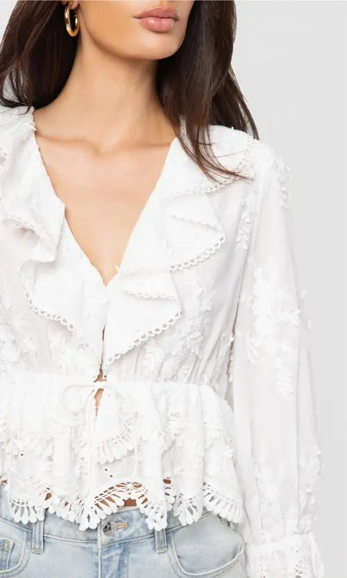 Generation Love Kylie 3d Voile Blouse