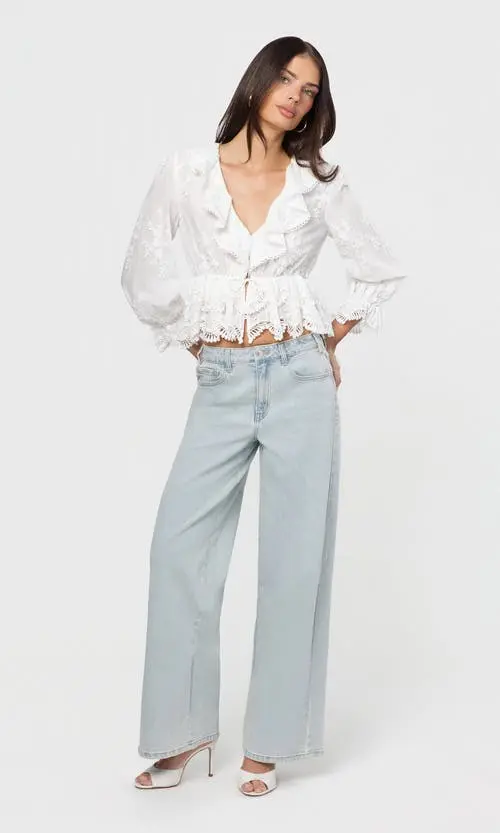 Generation Love Kylie 3d Voile Blouse
