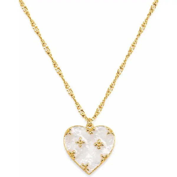 DONATELLO GIAN Tone Mother Of Pearl Heart Necklace - Gold