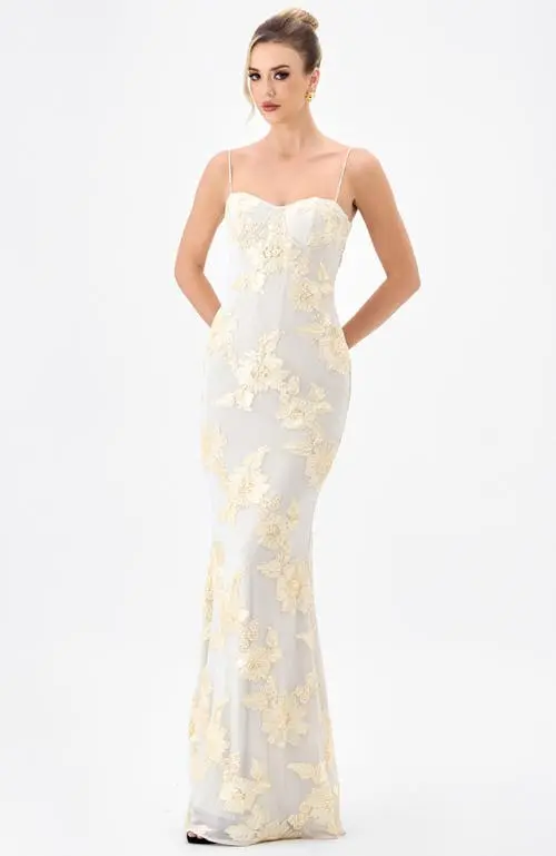 BARIANO Cindy Lace-up Maxi Dress