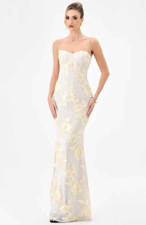 BARIANO Cindy Lace-up Maxi Dress