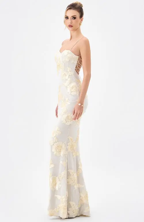 BARIANO Cindy Lace-up Maxi Dress