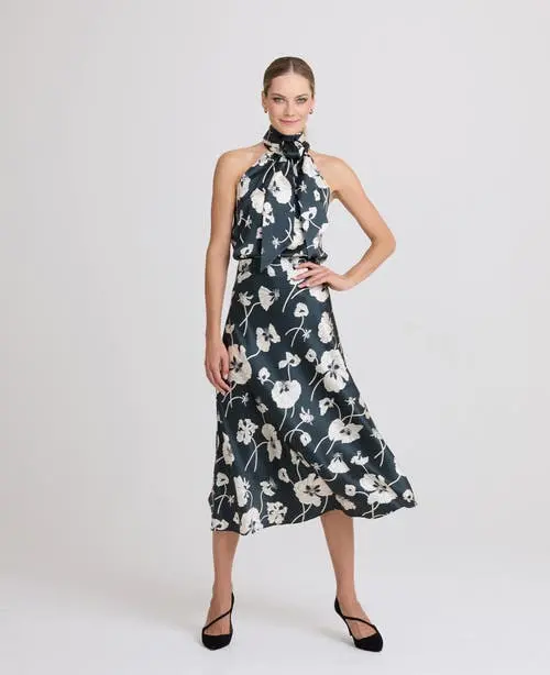 REALLY WILD CLOTHING Poppy Liberty Satin Silk Slip Skirt
