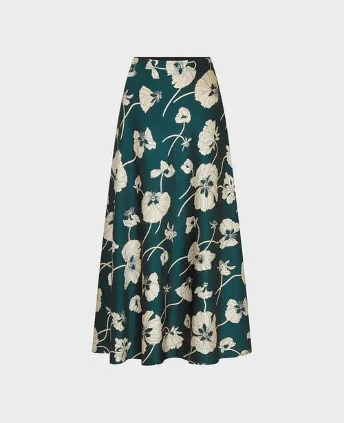 REALLY WILD CLOTHING Poppy Liberty Satin Silk Slip Skirt