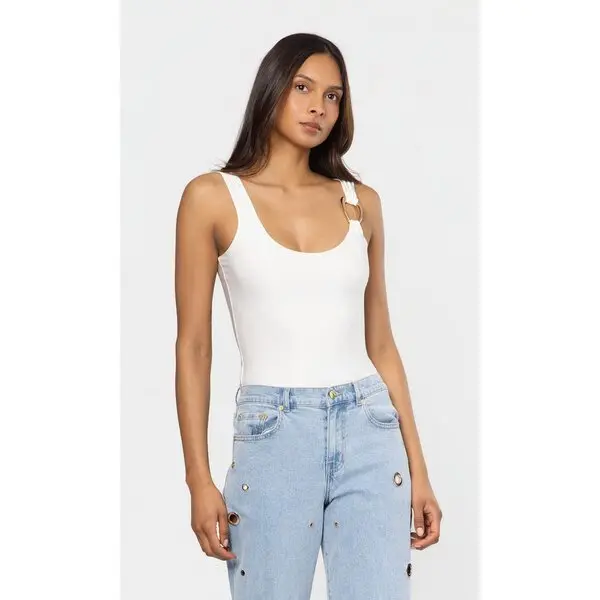 Generation Love Marius Sheen Jersey Bodysuit - White