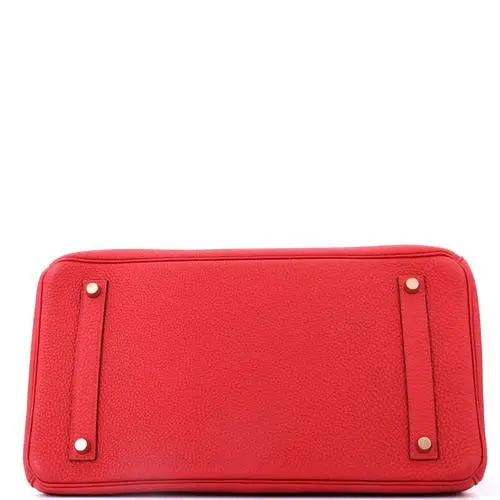 Hermès Birkin Handbag Togo With Gold Hardware 35 - Red
