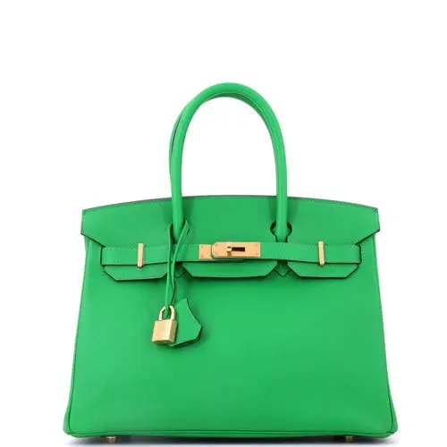 Hermès Birkin Handbag Epsom With Gold Hardware 30 - Green