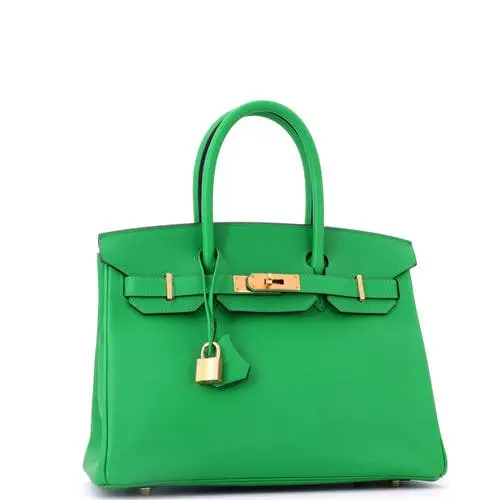 Hermès Birkin Handbag Epsom With Gold Hardware 30 - Green