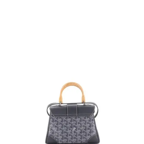 Goyard Saigon Top Handle Bag Coated Canvas With Leather Mini